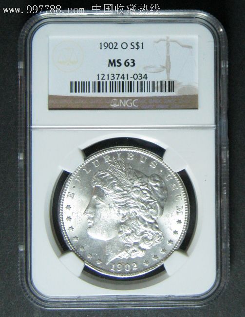 1902-O,摩根MS63.NGC评级币：美国外国银币.国外银元盒子币-价格:520元-se11361224-外国钱币-零售-7788收藏__收藏热线