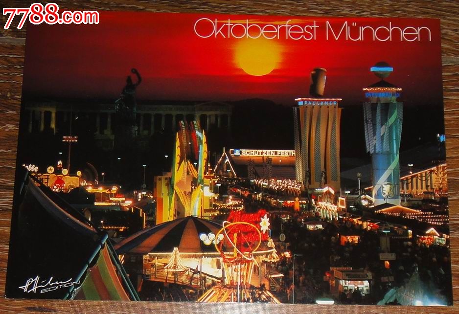 德国【慕尼黑啤酒节】明信片（带纪念邮戳）-价格:8元-se17777421-明信片/邮资片-零售-7788收藏__收藏热线