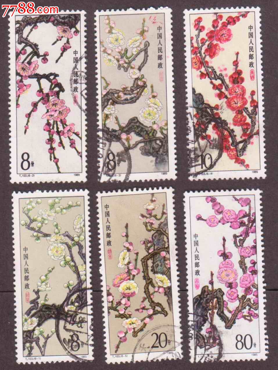 T103梅花信销上品套票纯信销，实物无红戳5282_“T”字邮票_沈阳东宇收藏【7788收藏__收藏热线】
