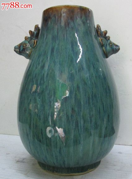 六七十年代仿钧窑鹿耳大瓶_青花瓷_集古聚今【7788收藏__收藏热线】